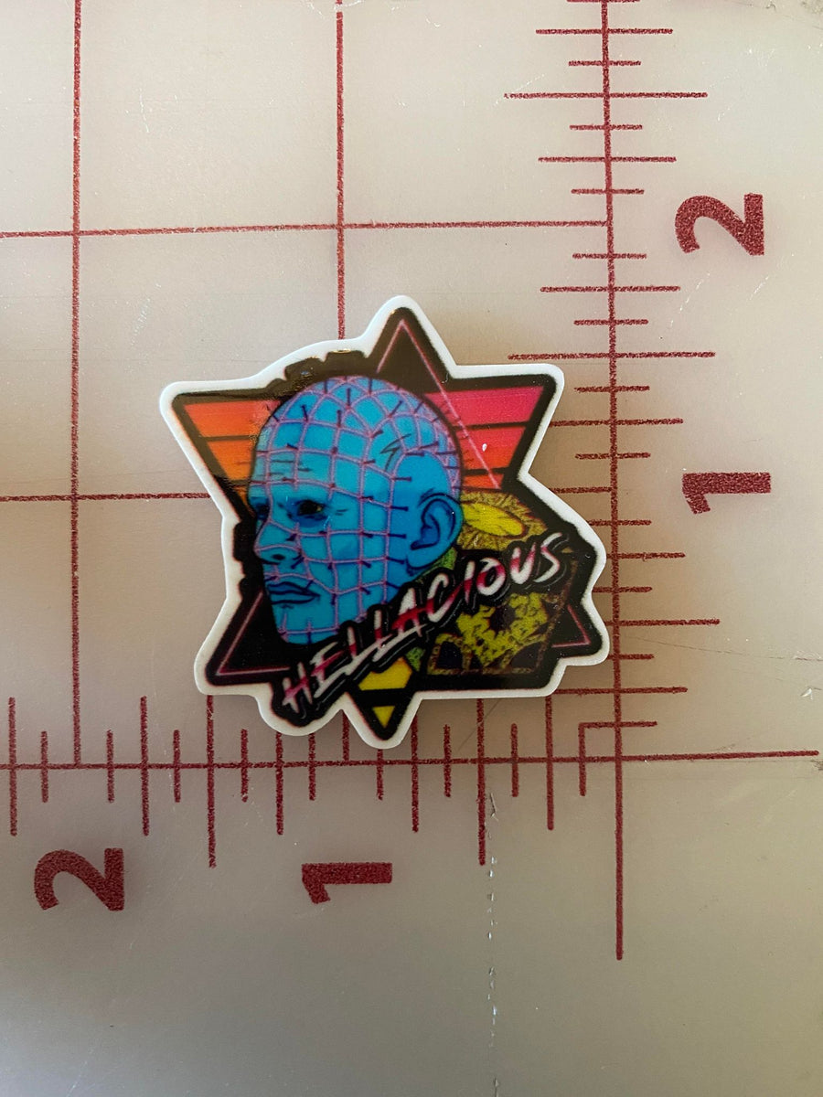 80's Style Horror Icon Pinhead from Hellraiser Flat Back Printed Resin ...